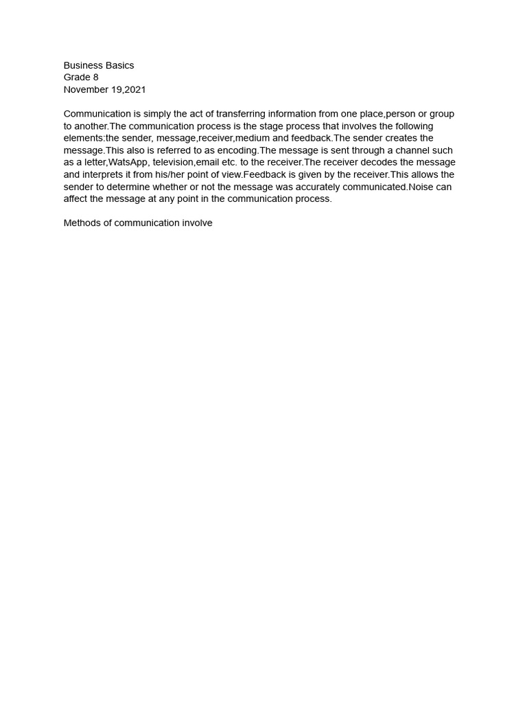 Business Basics | PDF