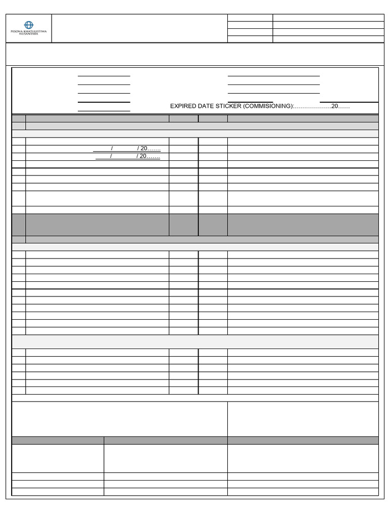 Formulir P2H Forklift Harian | PDF