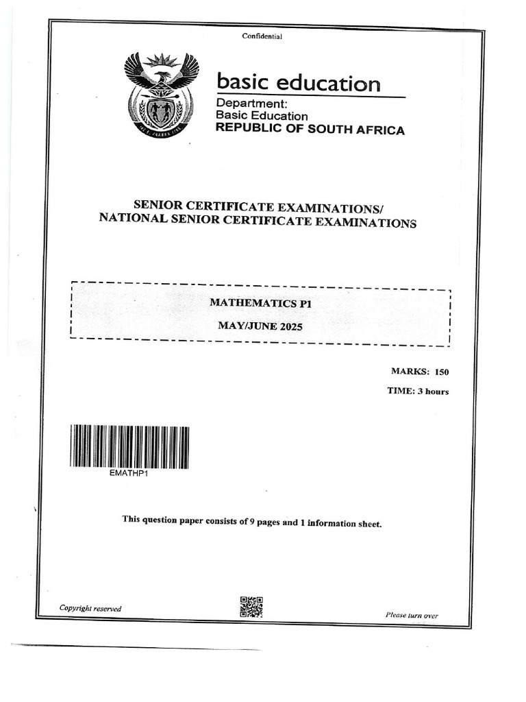 Paper 1 Maths June 2025 | PDF