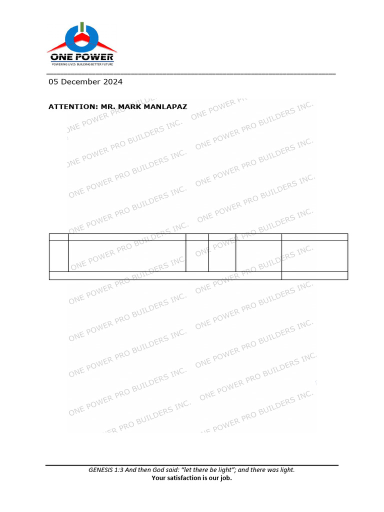 Electrical Consultancy Quotation Proposal | PDF