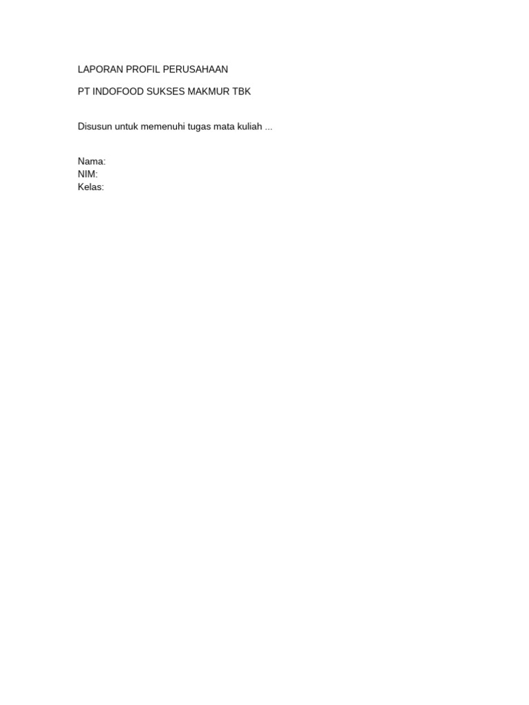 Profil Indofood | PDF