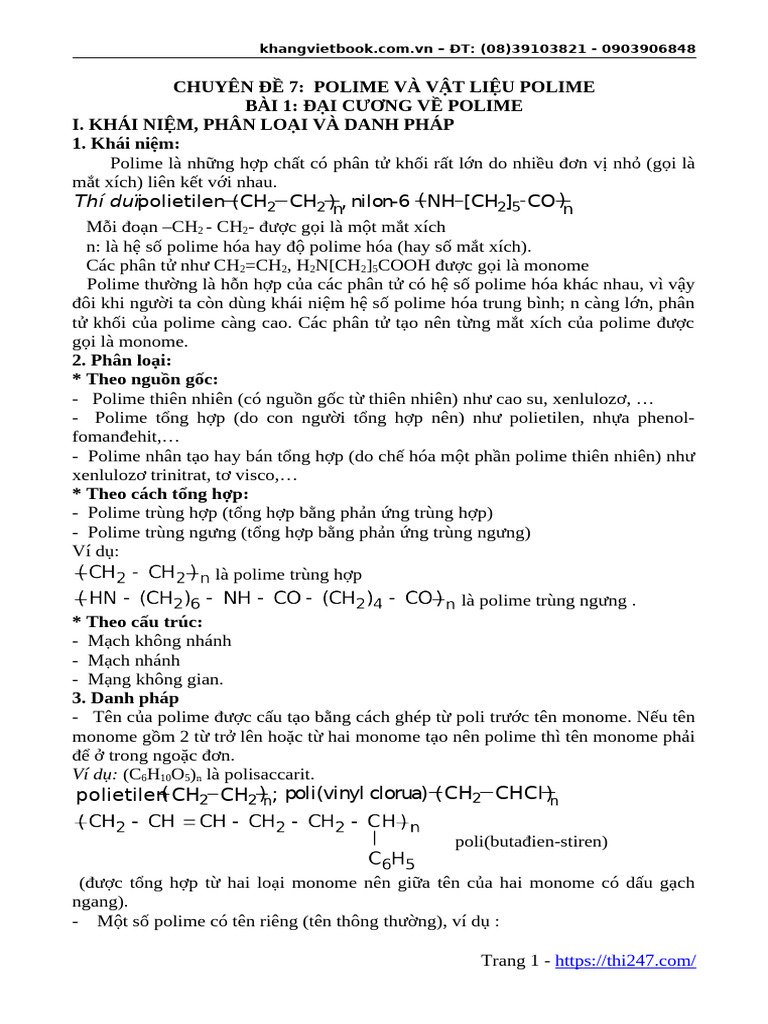 Bo Tro Kien Thuc Va Tu Duy Giai Nhanh Sieu Toc Chuyen de Polime Va Vat ...