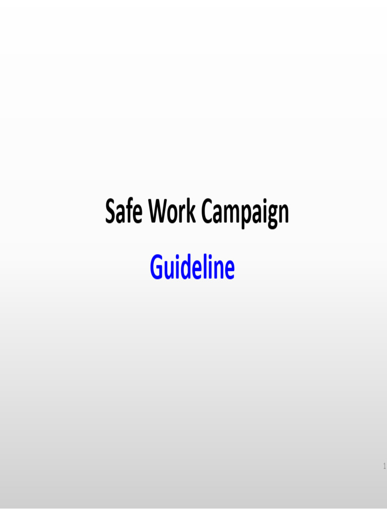 2017 Safe Work Campaign Guidelines | PDF