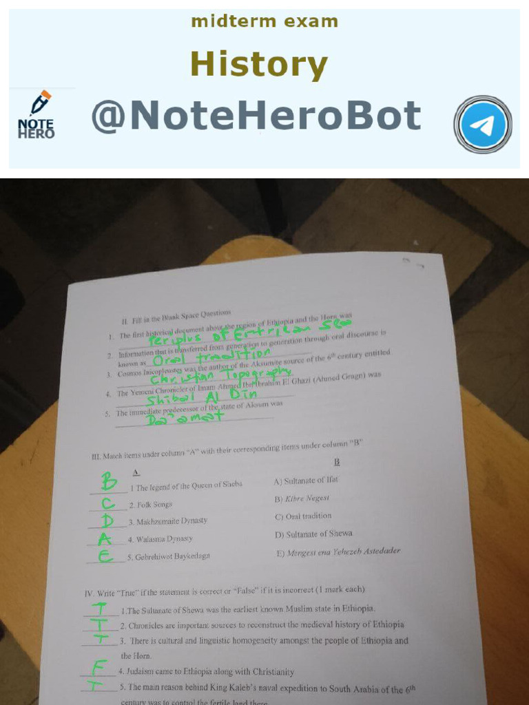 History Mid @NoteHeroBot | PDF