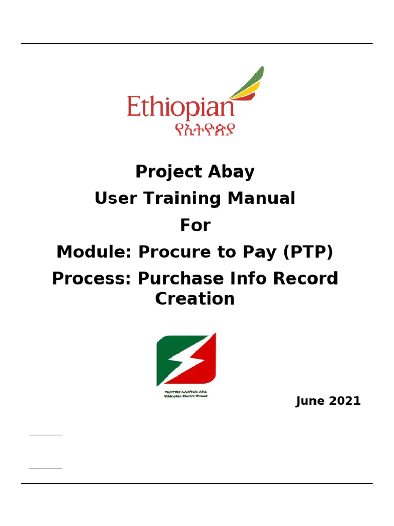 SAP - EEP - PTP - Purchase Info Record User Manual V2. | PDF | User (Computing) | Computing