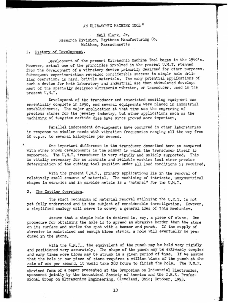 An_Ultrasonic_Machine_Tool-FuZ | PDF | Waves | Mechanical Engineering