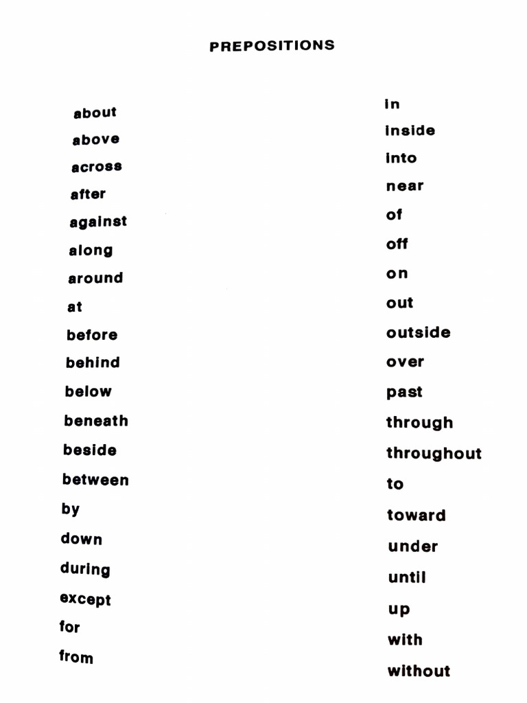 2023 07 29 Prepositions | PDF