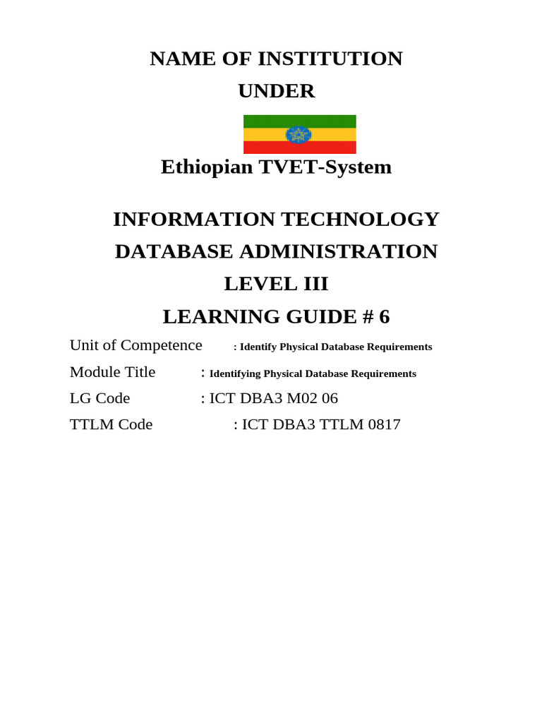 Identify Physical Database Requirements LO2 | PDF | Databases | Use Case