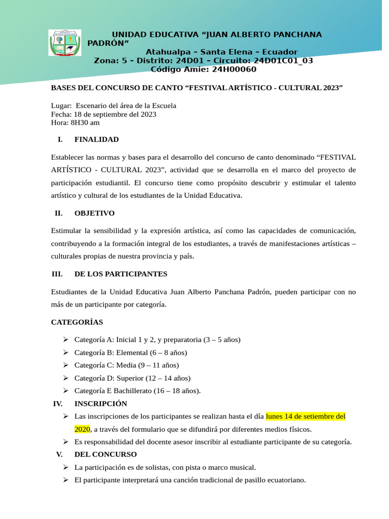 Bases de Canto | PDF