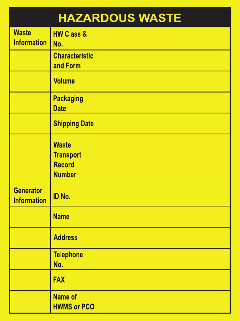 Hazardous Sticker Layout | PDF