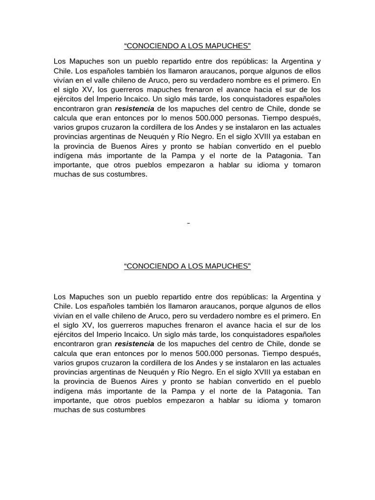 Conociendo A Los Mapuches 2 Pdf Ropa Chile