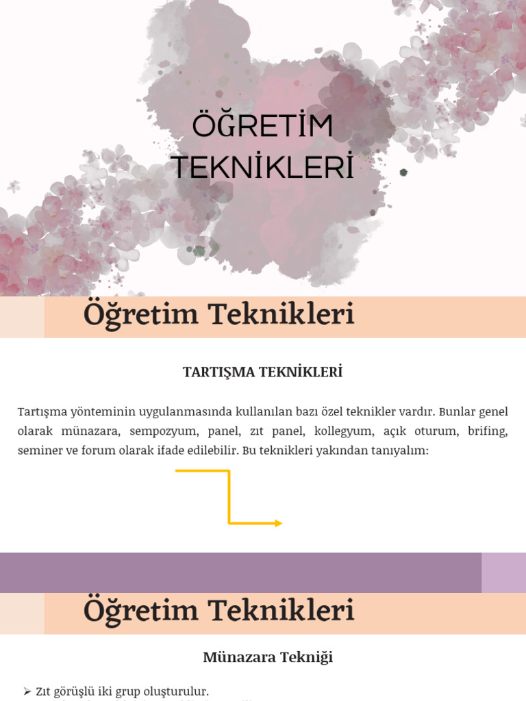 4.öğretim Teknikleri Devam | PDF