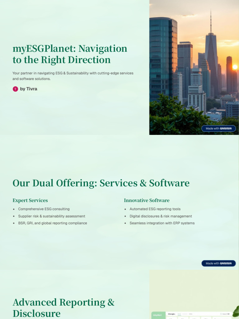 ESG Solutions & Software Integration | PDF