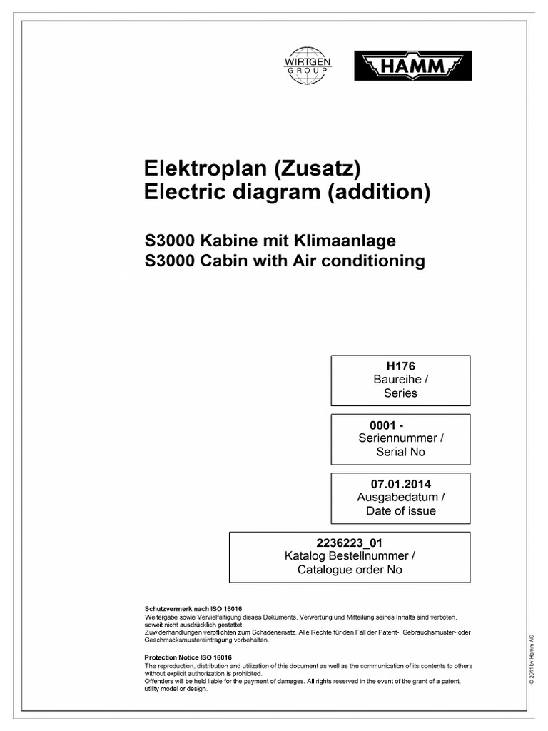 Hamm - 3516-H176 Electric Diagram Cabin (SN 1-9999) | PDF