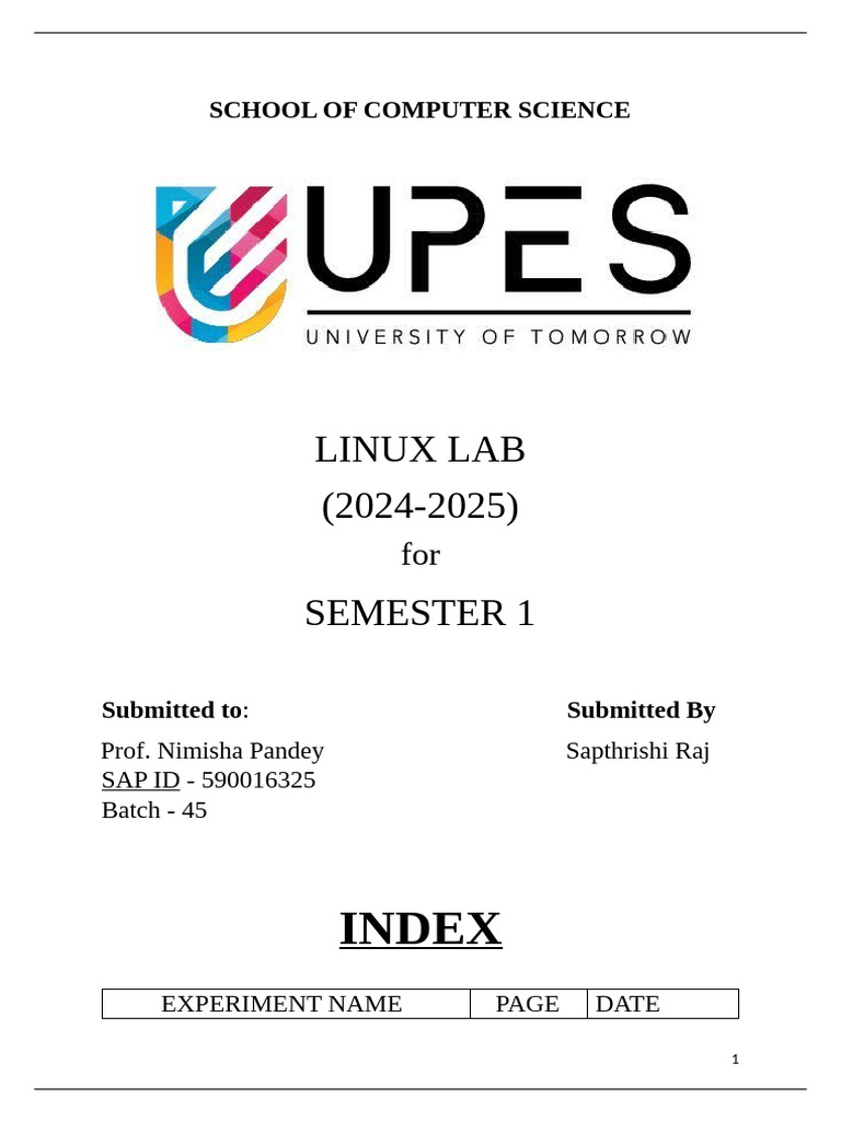 Saptrishi Raj (Linux File) | PDF | Computer File | Linux