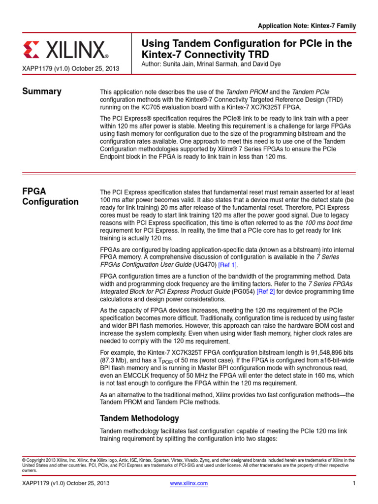 Tandem PCIe Configuration for Kintex-7 | PDF | Field Programmable Gate ...