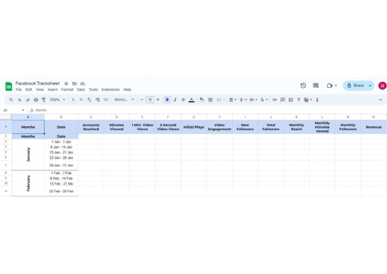(Module 3) Facebook Tracksheet | PDF