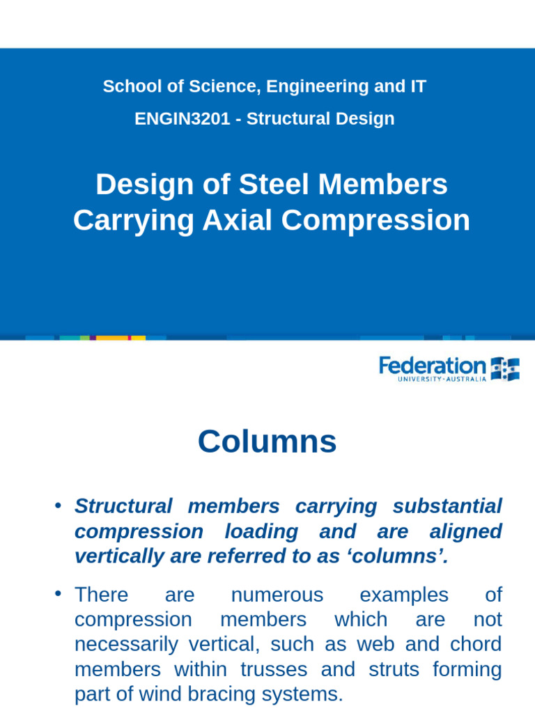 Topic 6 - Design of Steel Compression Members - Moodle | PDF | Truss ...