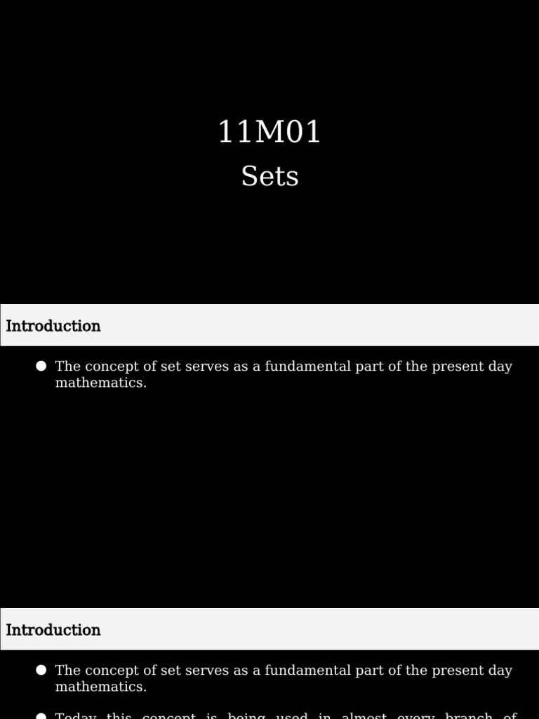 11M01.1 - Sets and Their Representation | PDF | Set (Mathematics ...