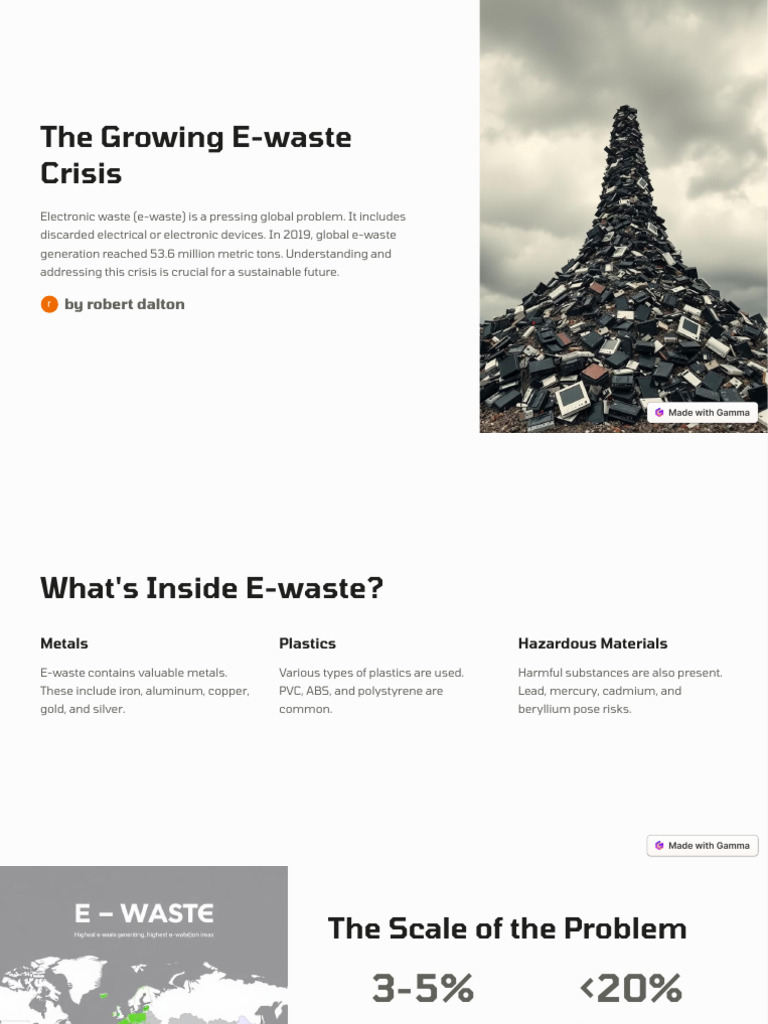 E-Waste Crisis: Causes and Solutions | PDF | Electronic Waste ...