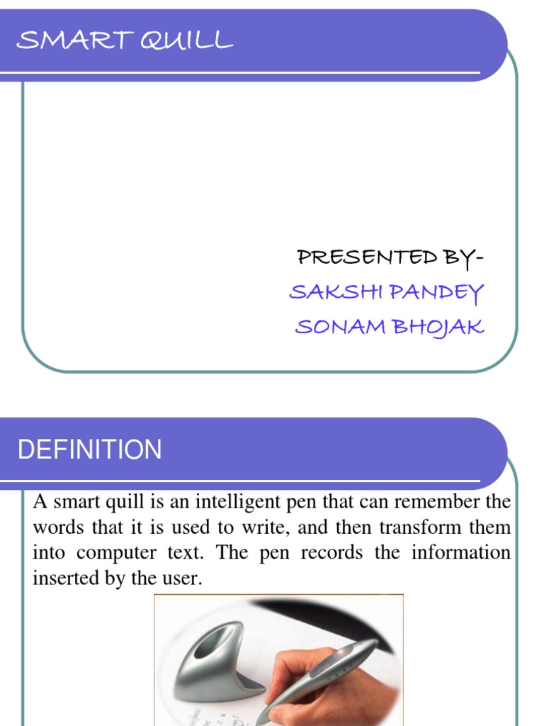 Smart Quill: The Intelligent Writing Pen | PDF | Accelerometer | Pen