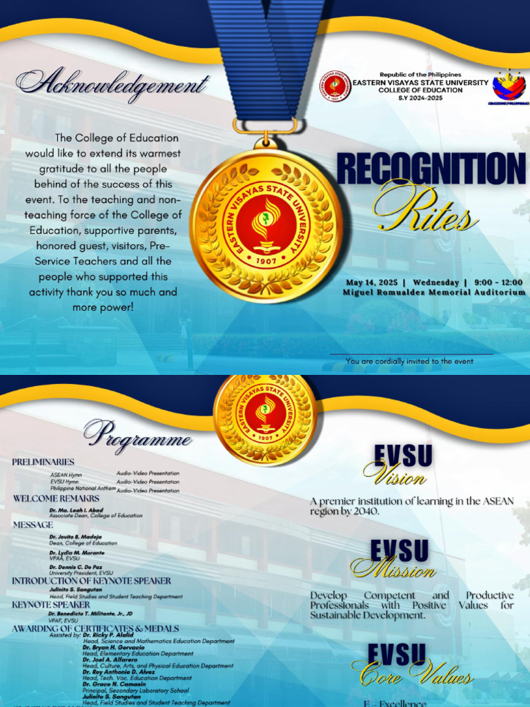 COED Recognition Rites 2025 | PDF