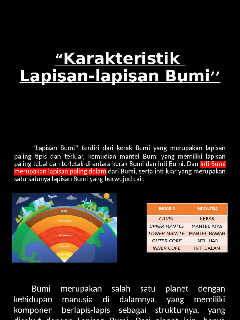Karakteristik Lapisan Bumi KLMPK 1 | PDF