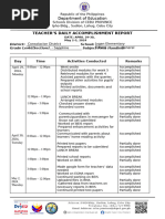 Daily Work Update Sheet Format | PDF