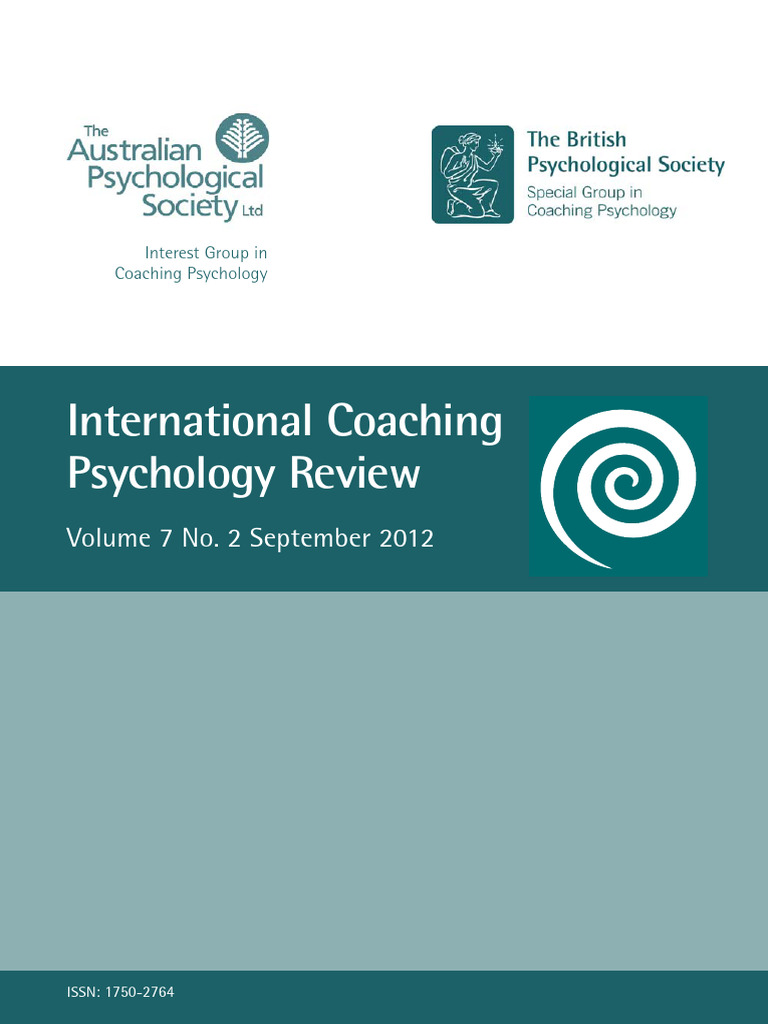 International Coaching Psychology Review Volume 7 No 2 September 2012 ...