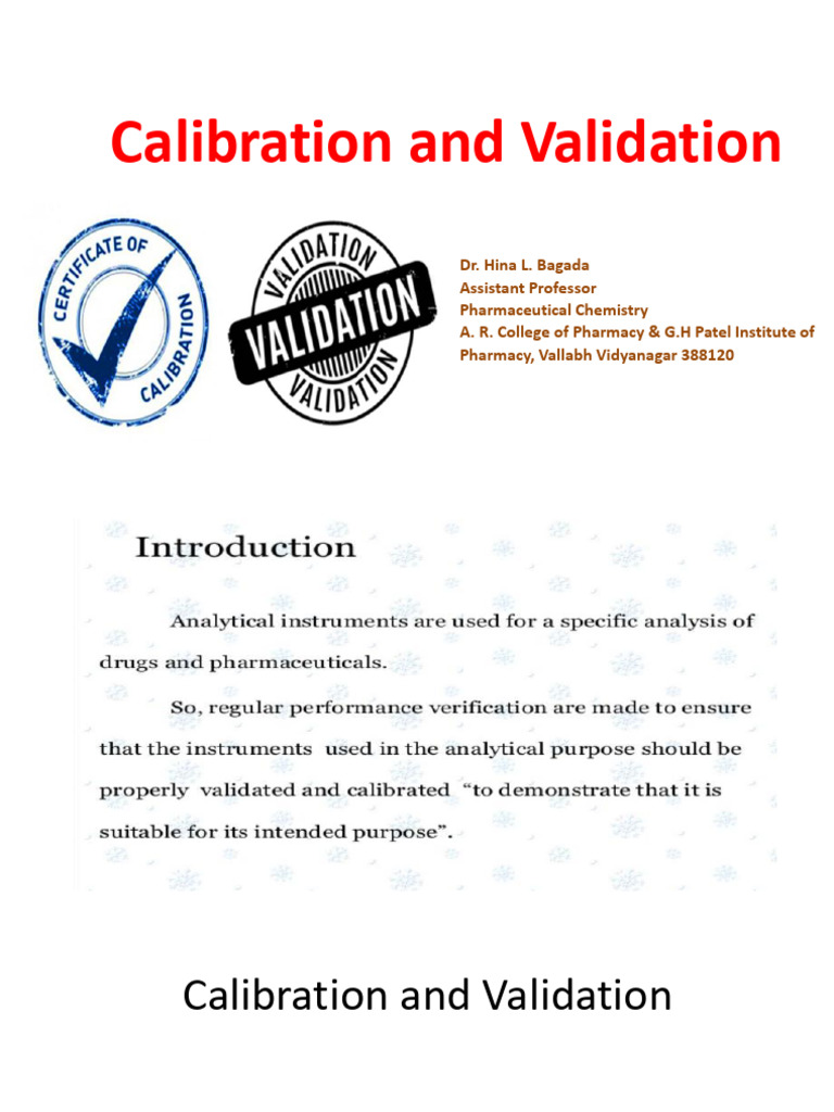Calibration and Validation Spectrometer - 250430 - 091113 | PDF | Calibration | Verification And ...