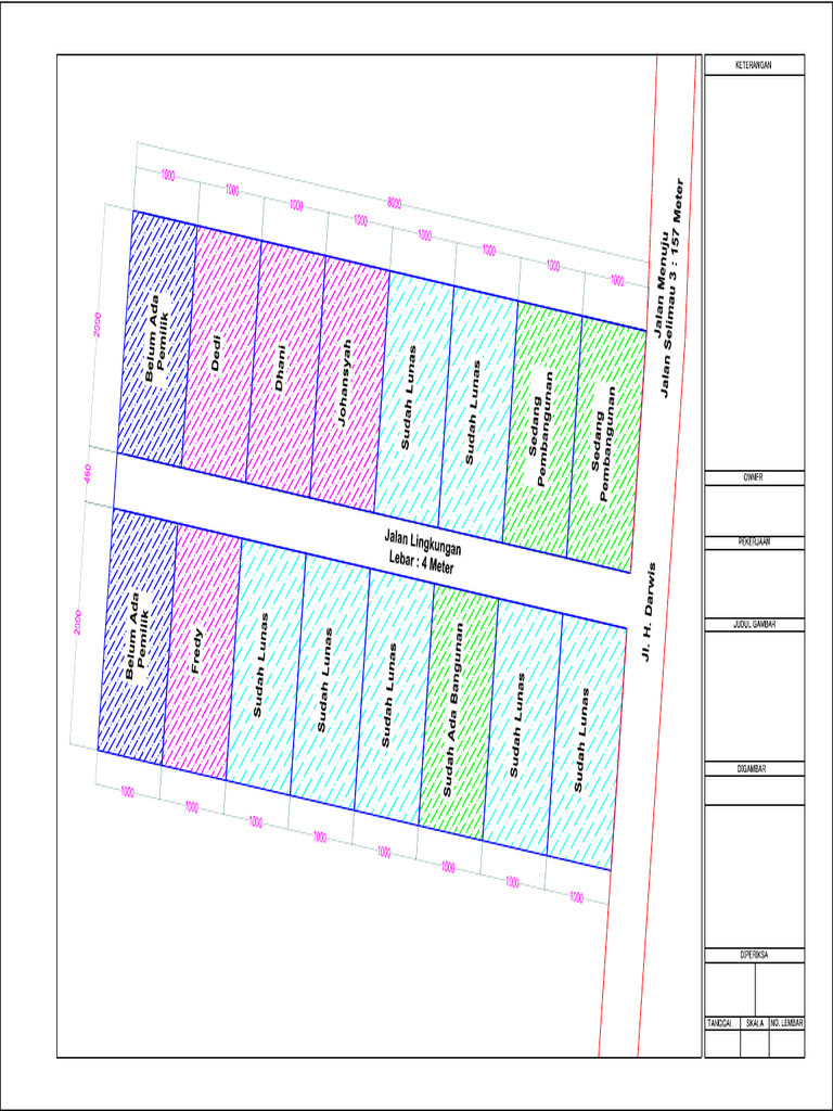 Layout Plan Perumahan Selimau 3 | PDF