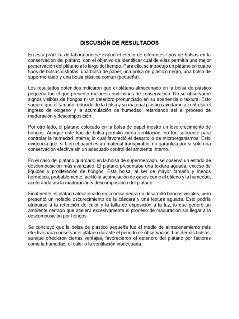 Discusión de Resultados | PDF