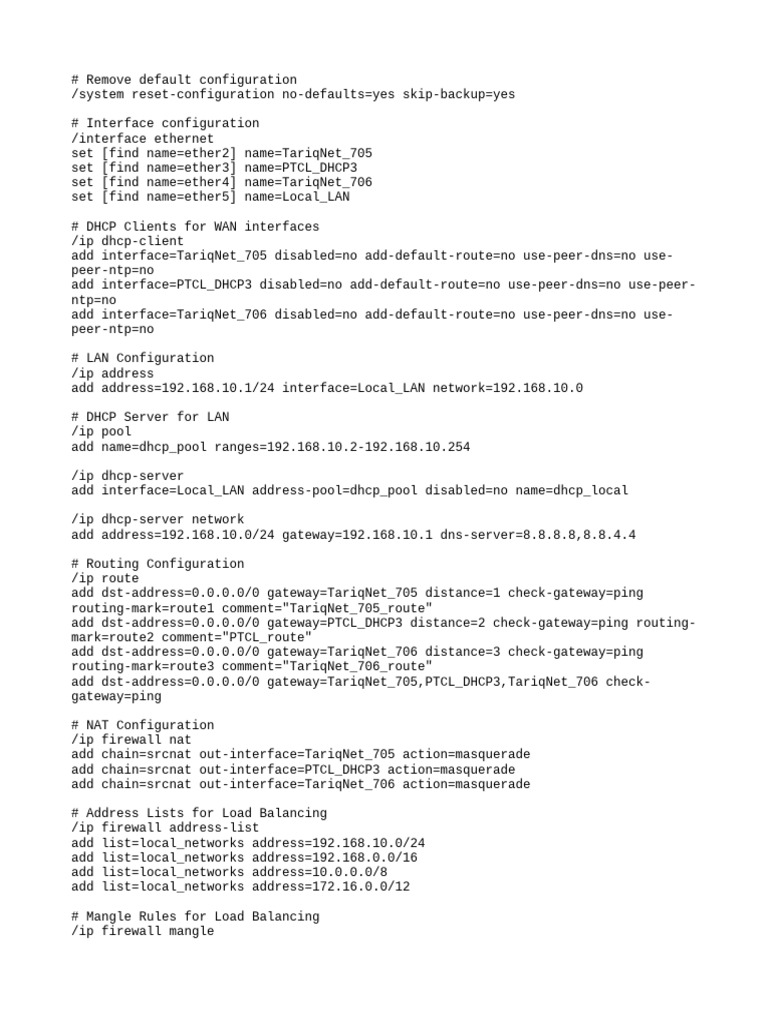 Router Configuration and Load Balancing Guide | PDF | Ip Address ...