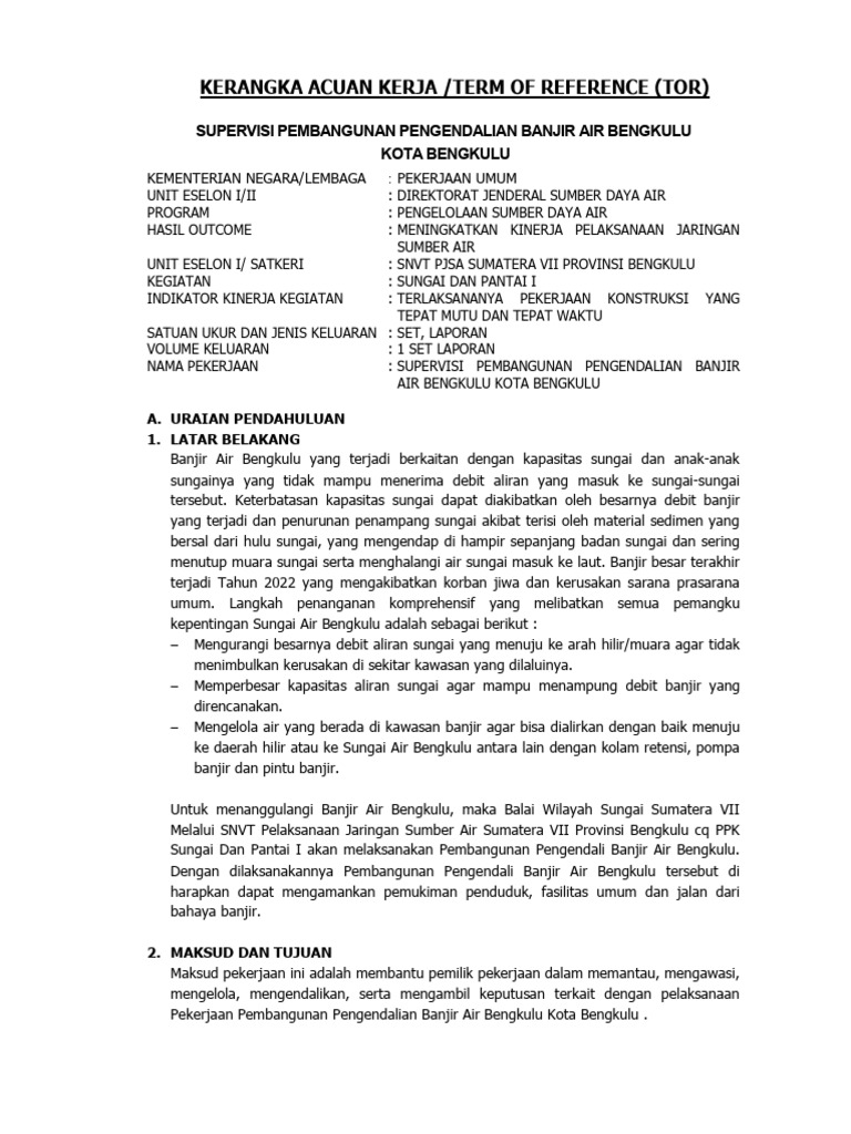 2.+Kerangka+Acuan+Kerja+KAK | PDF