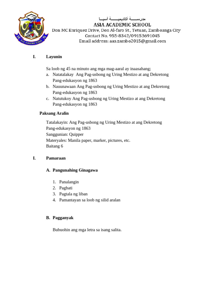 Lesson Plan Arpan 6 Week 4 | PDF