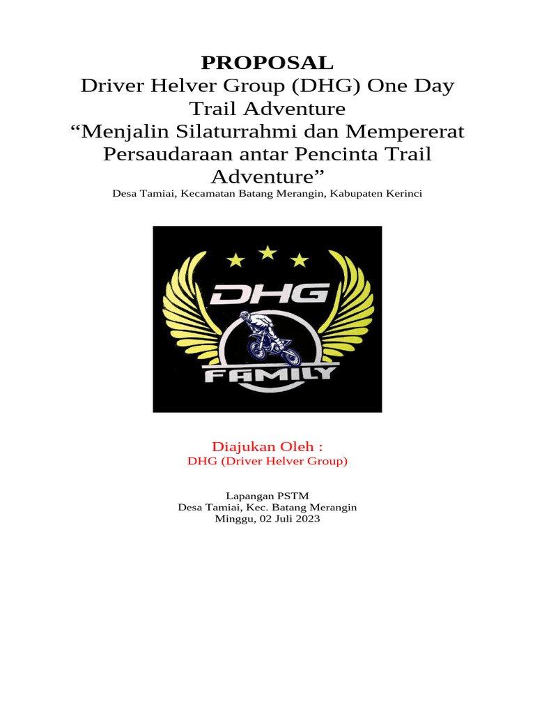 Proposal DHG Trail | PDF