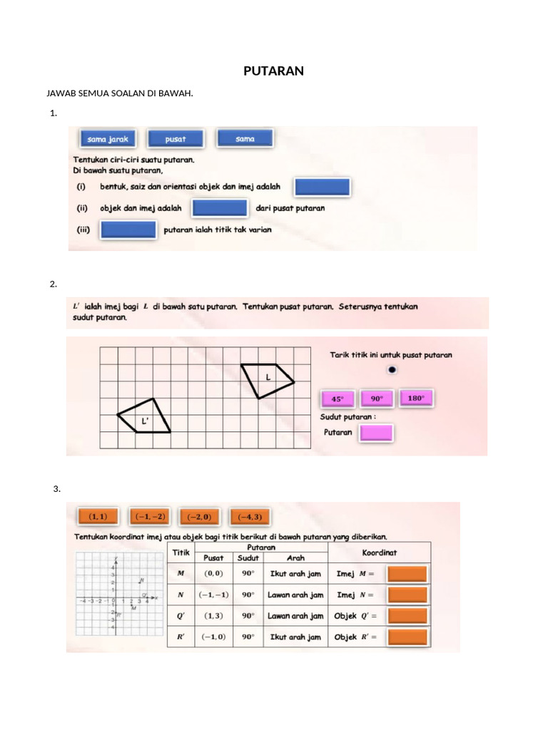 PUTARAN Soalan Kumpulan | PDF