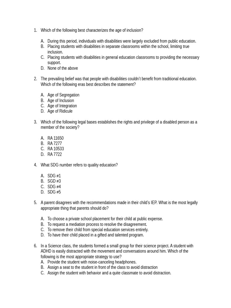 Midterm Examination in Prof Ed 104 | PDF | Learning Disability | Gifted Education