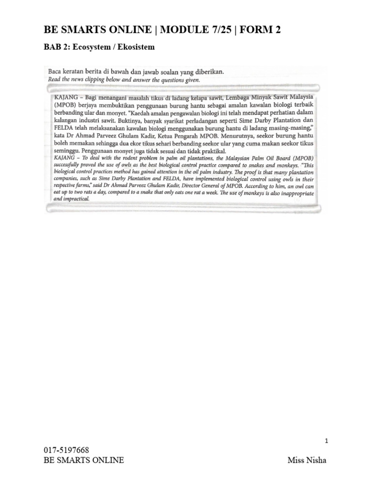 Form 2 Part 3 | PDF