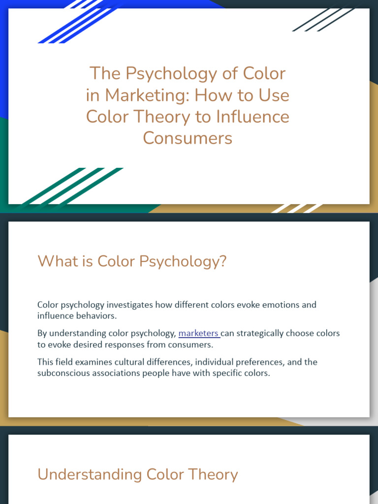 The Psychology of Color in Marketing How | PDF
