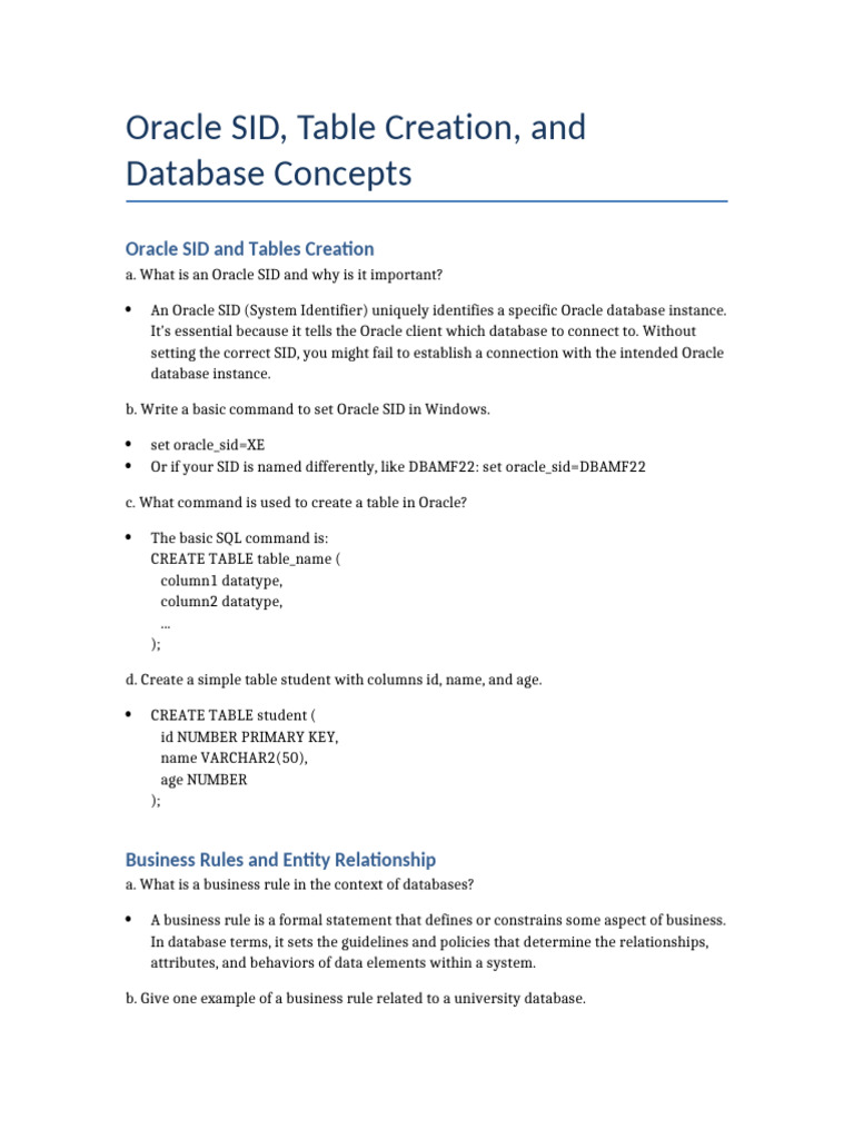 Oracle DB Assignment | PDF