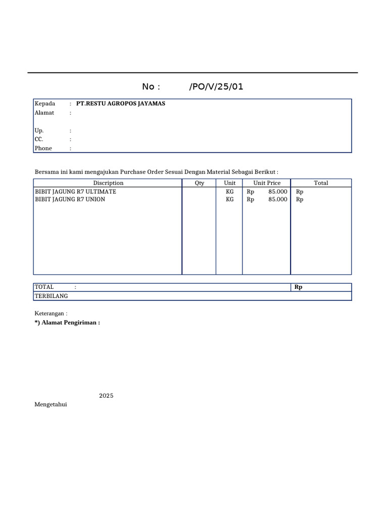 Po Ke Pt.restu Agropos Jayamas 140525 | PDF