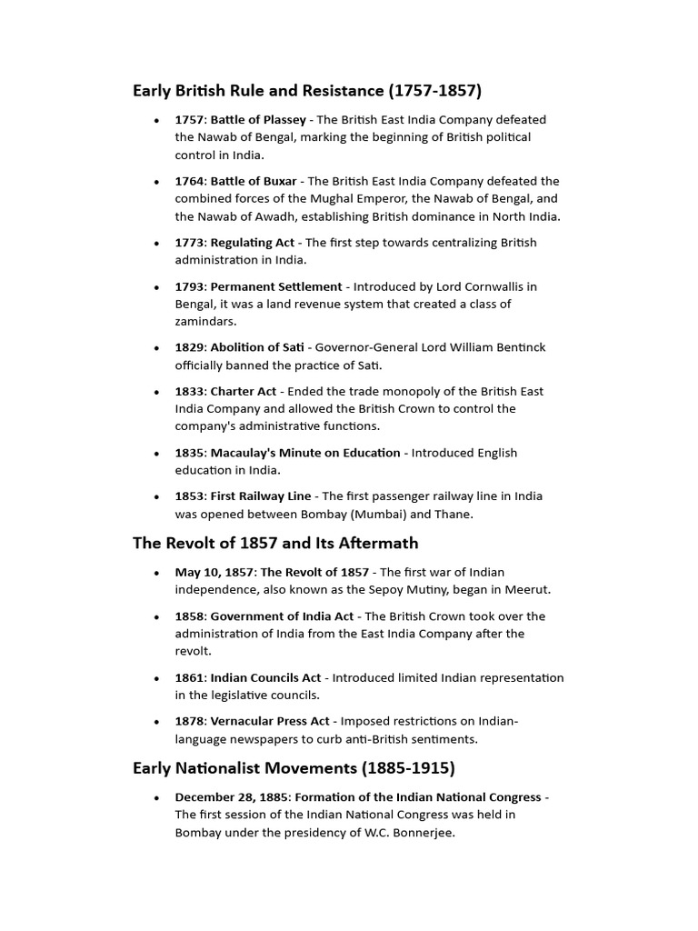 modern history timeline | PDF | Mahatma Gandhi | Partition Of India