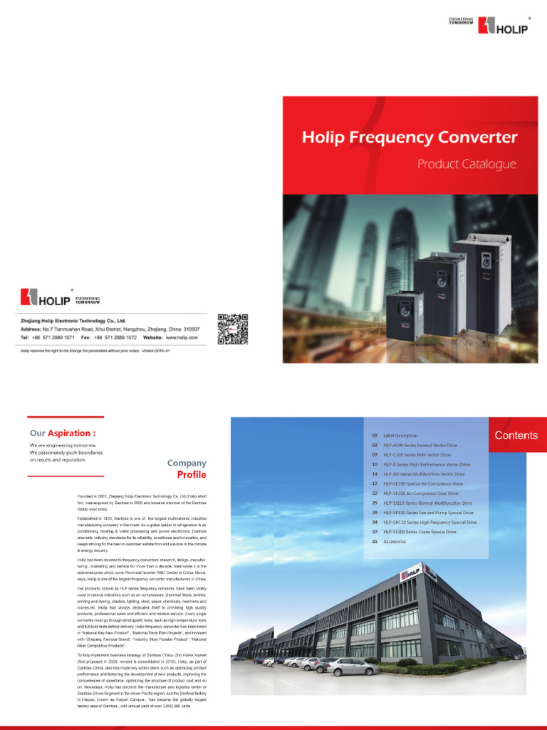 Holip Frequency Converter Product Catalogue | PDF