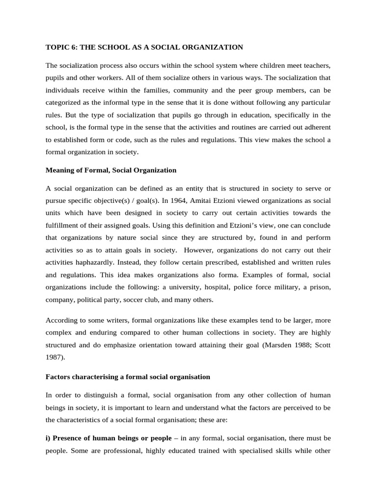 Understanding Schools as Formal Organizations | PDF | Teachers | Hierarchy