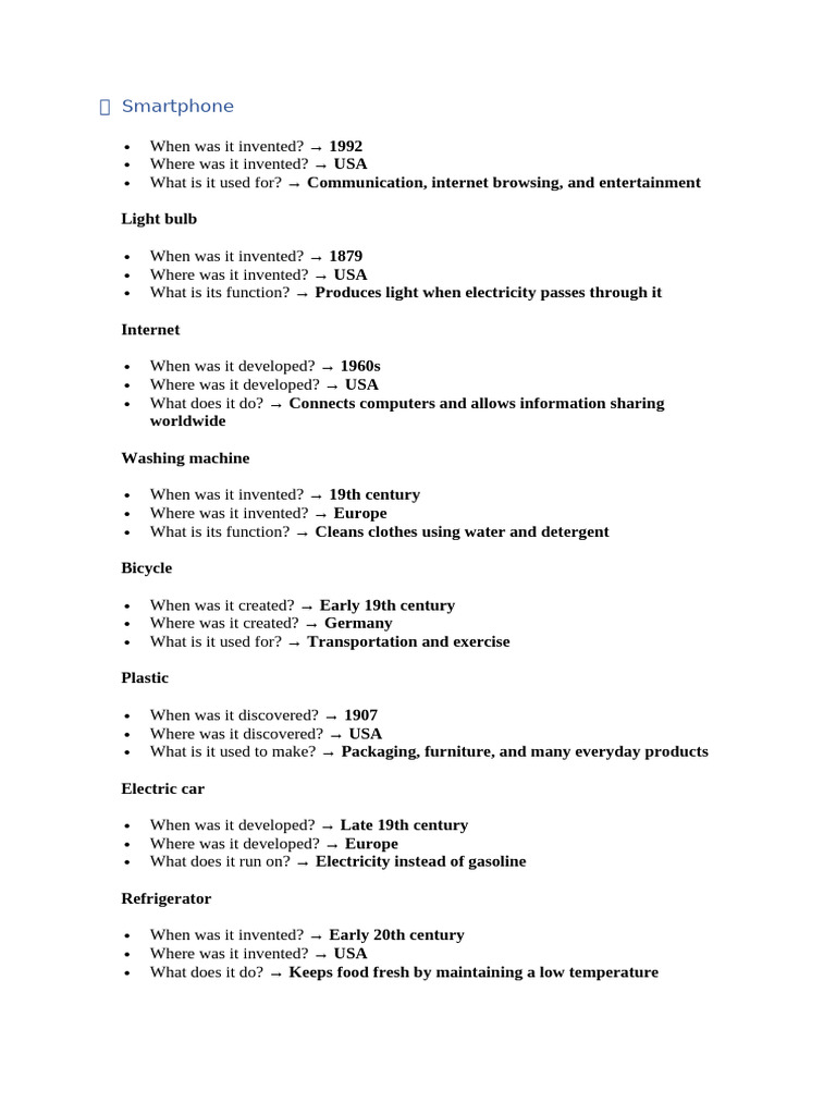 Everyday Inventions Speaking | PDF | Refrigerator | Plastic