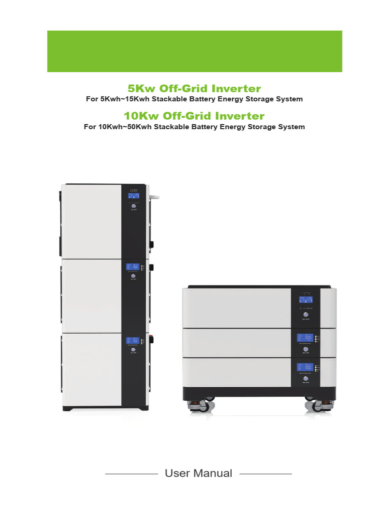 5000TL - 5Kw 10000TL - 10Kw Solar All in One ESS User Manual 1.01 | PDF ...