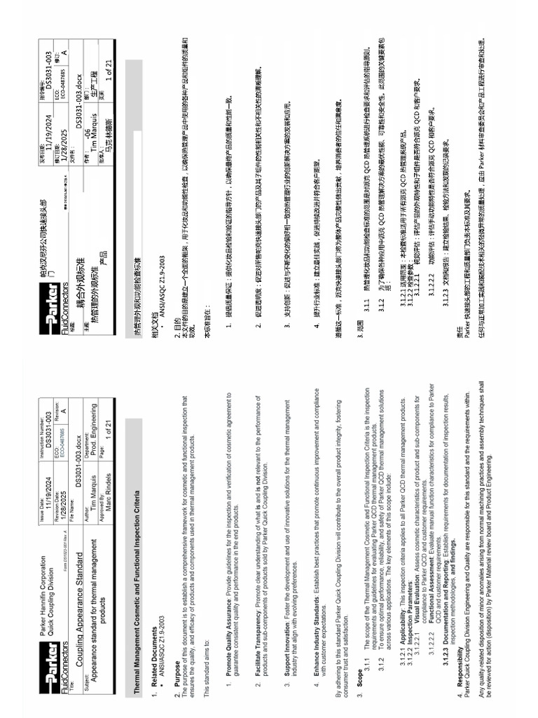 DS3031-003 Coupling Appearance Standard | PDF