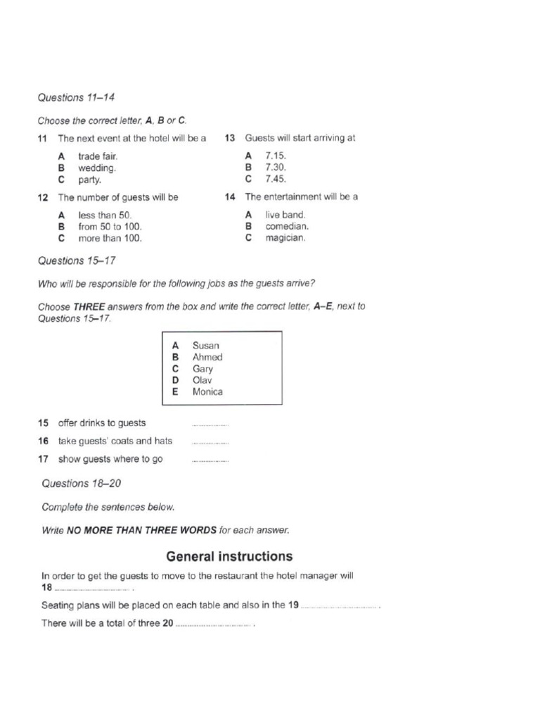 Unit 3 Listening - Multiple Choice | PDF