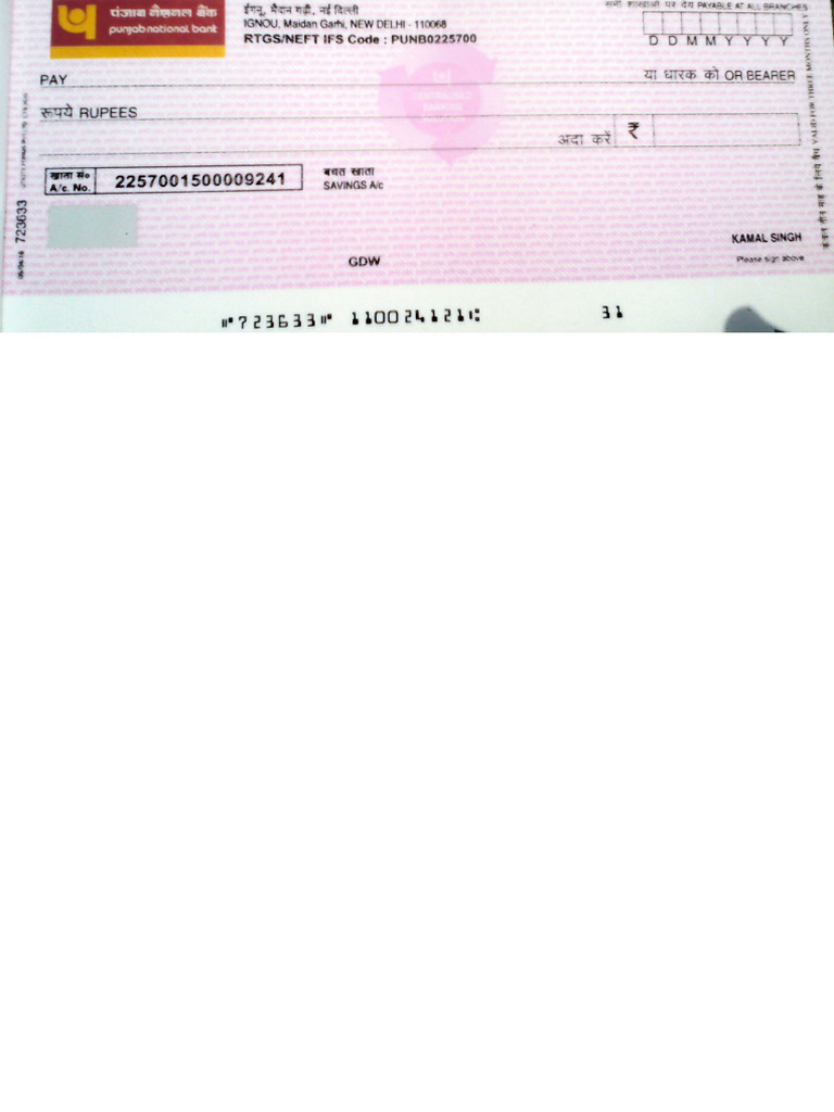 PNB Account Details | PDF